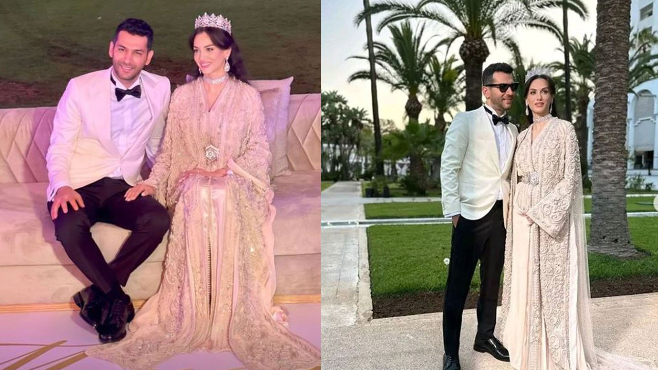 Murat Yıldırım ve Iman Elbani çifti kızları için Fas'ta geleneksel ...