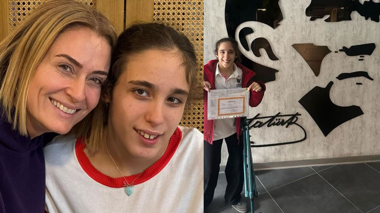 Ceyda Düvenci, kızı Melisa’nın karne heyecanını paylaştı